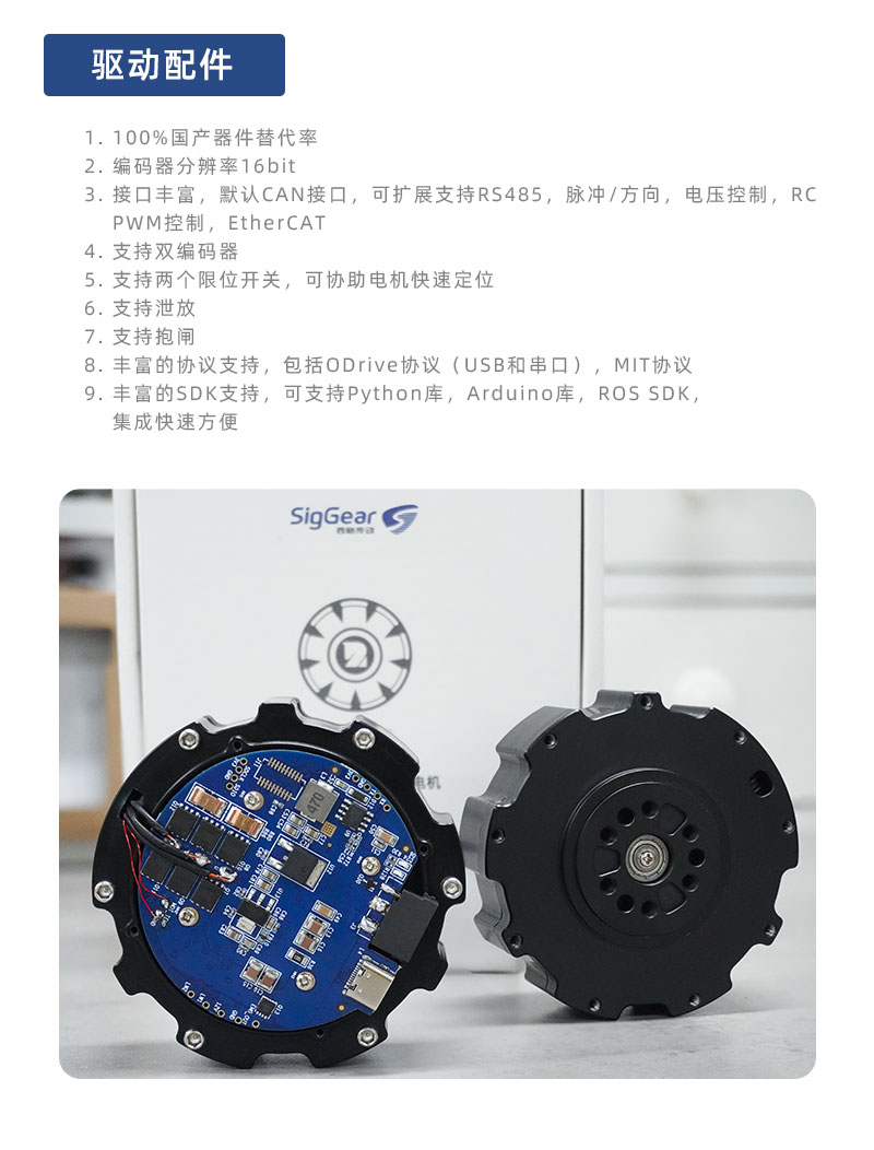 SG-6010H内置行星齿轮箱扁平化关节减速电机